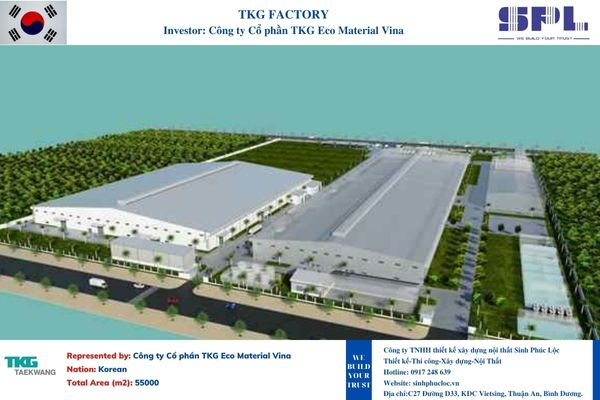 Thiết kế thi công công trình nhà xưởng TKG FACTORY