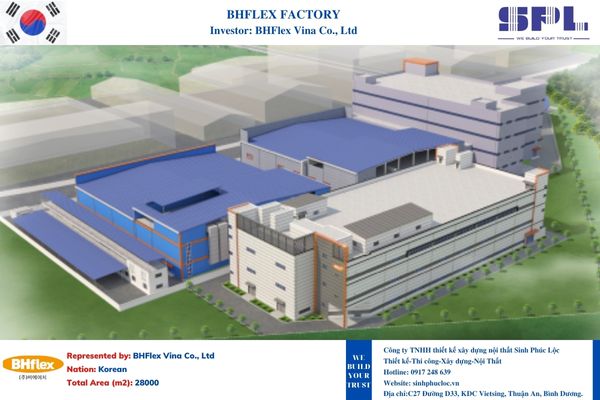 Thiết kế thi công xây dựng công trình nhà xưởng Alex Globla FACTORY